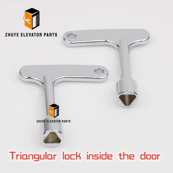 Triangular lock for elevator hall door - 8mm